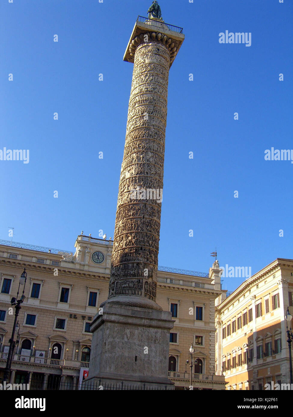 Column of Marcus Aurelius Rome Stock Photo - Alamy