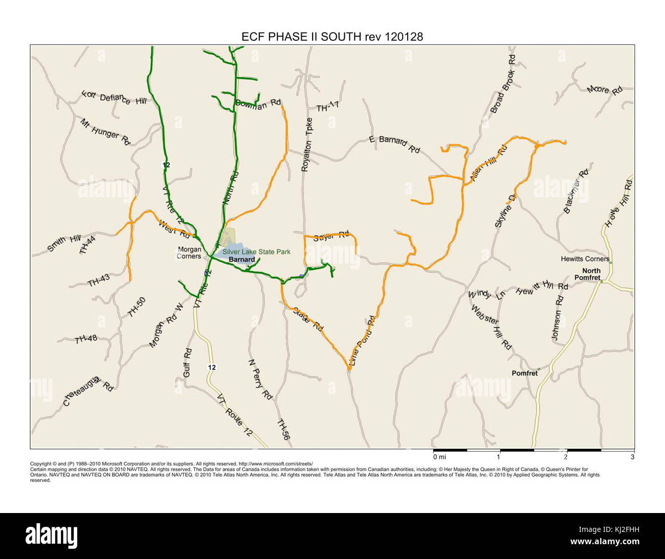 ECFiber Routes Phase 1 & 2, South Stock Photo - Alamy