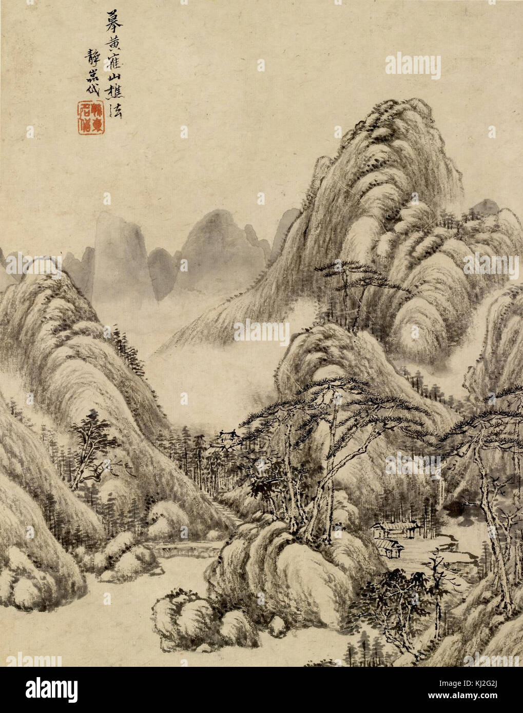 Ch'ing-yen T'ang Tai - Landscape - Walters 351968A Stock Photo - Alamy