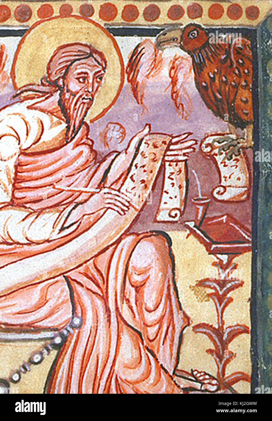 German - Leaf from Gospels - Walters W4178V - Reverse Detail Stock ...