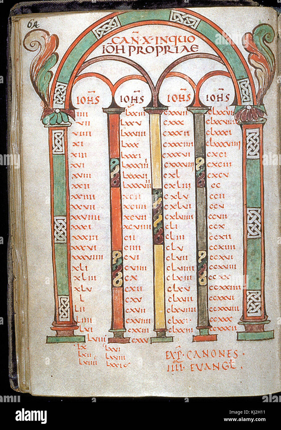 German - Leaf from Gospels - Walters W432V - Open Reverse Stock Photo ...
