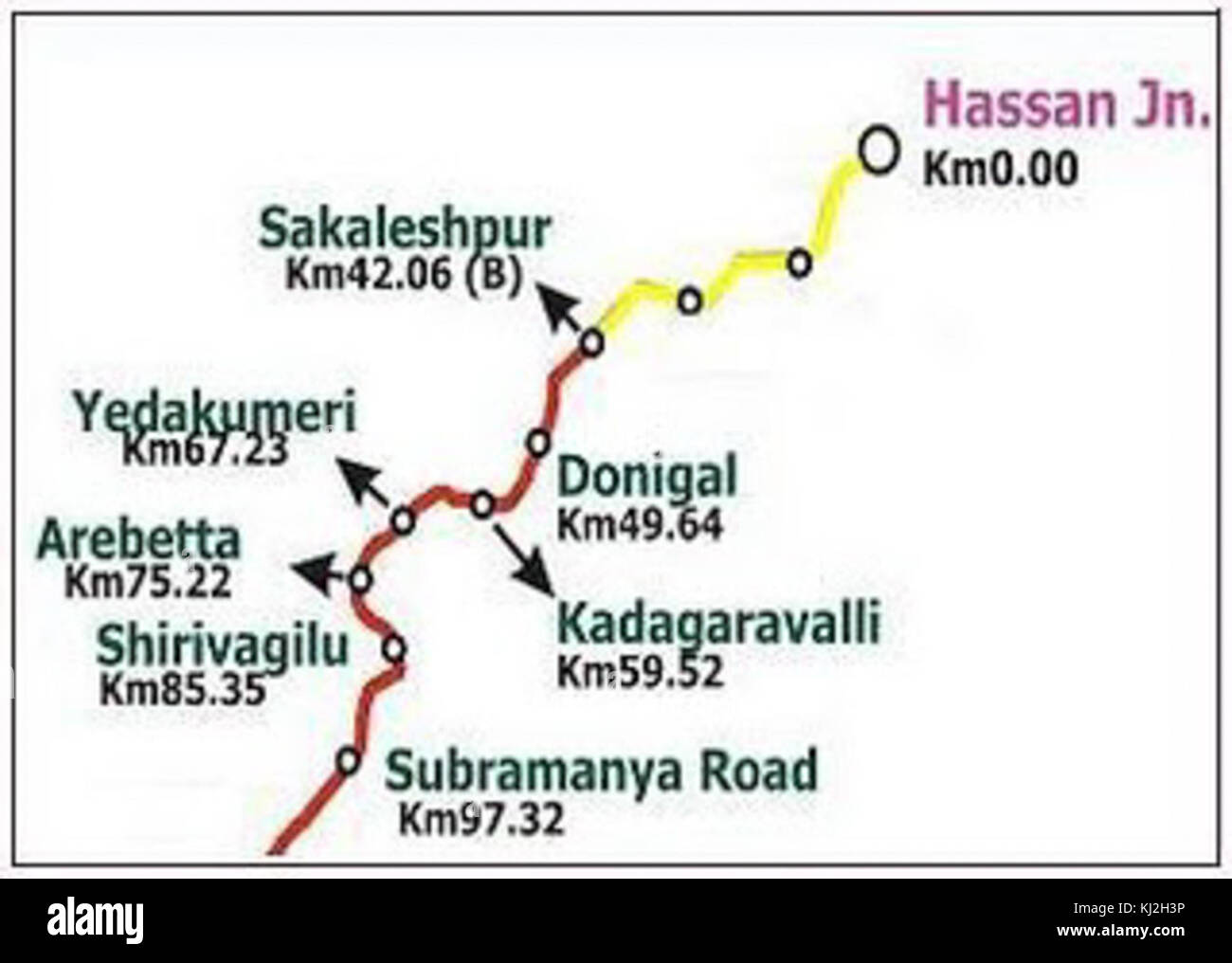 Green Route Trek Map Stock Photo - Alamy