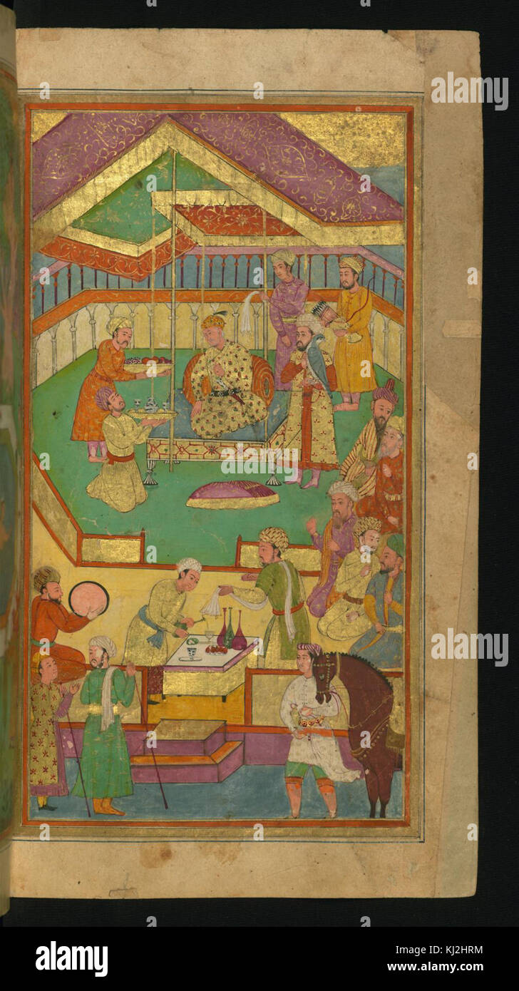 Jalal al-Din Rumi, Maulana - A Court Scene with Food and Music ...
