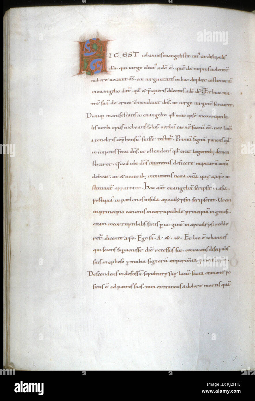 German - Leaf from Gospels - Walters W7159V - Open Reverse Stock Photo ...