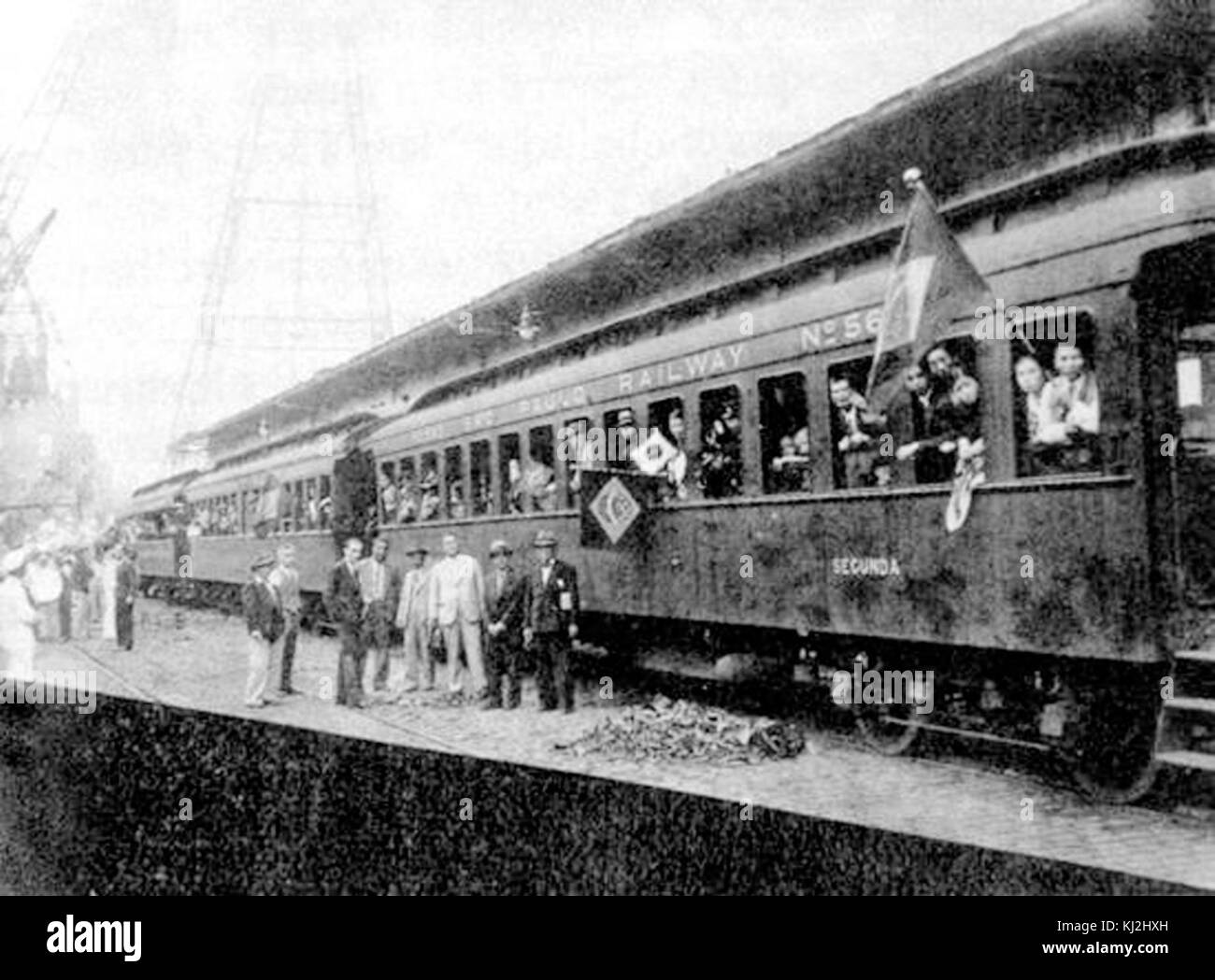 Japanese Immigrants in a train Stock Photo - Alamy
