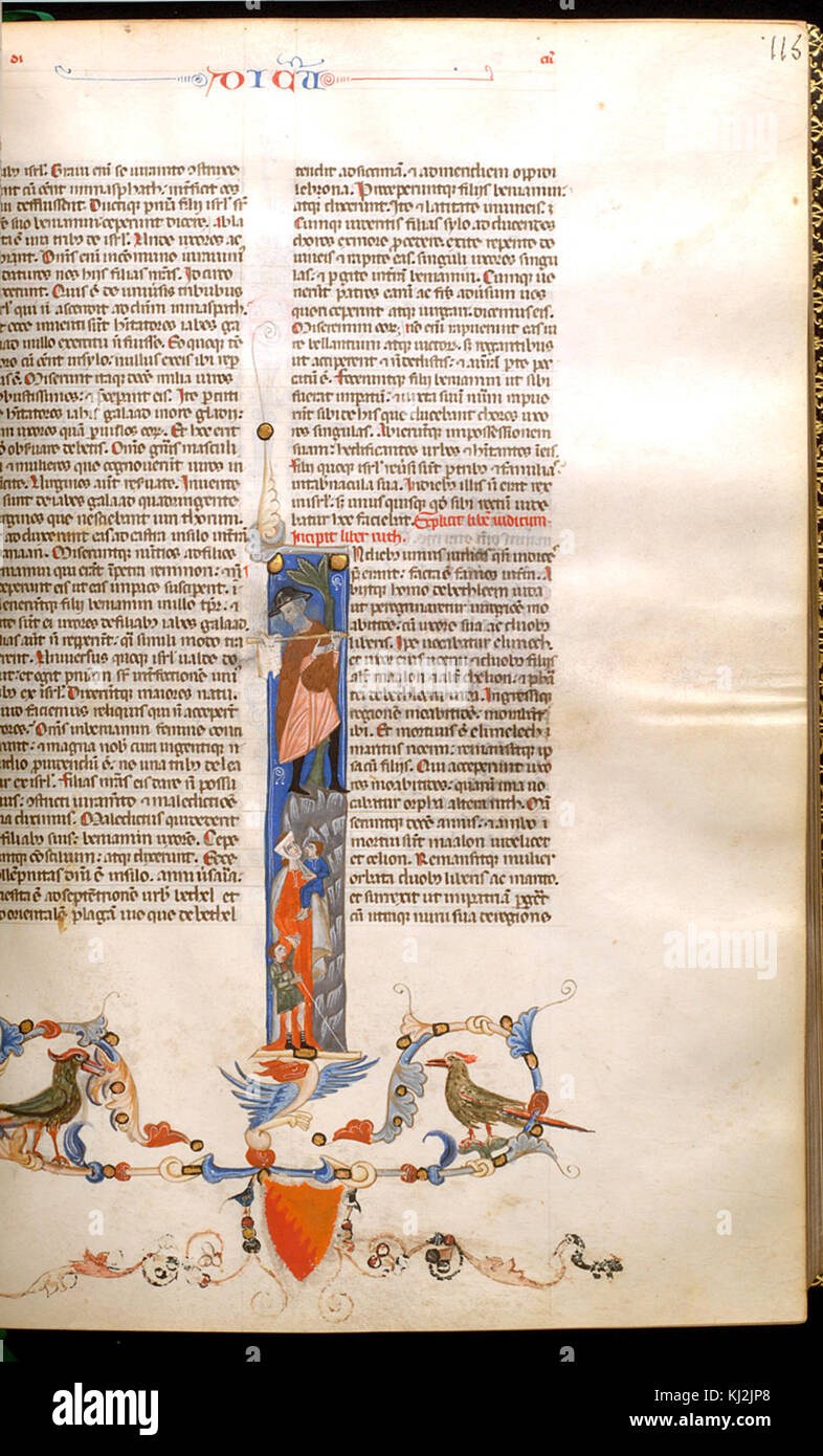 Miniatore di S Alessio in Bigiano - Leaf from Bentivoglio Bible ...