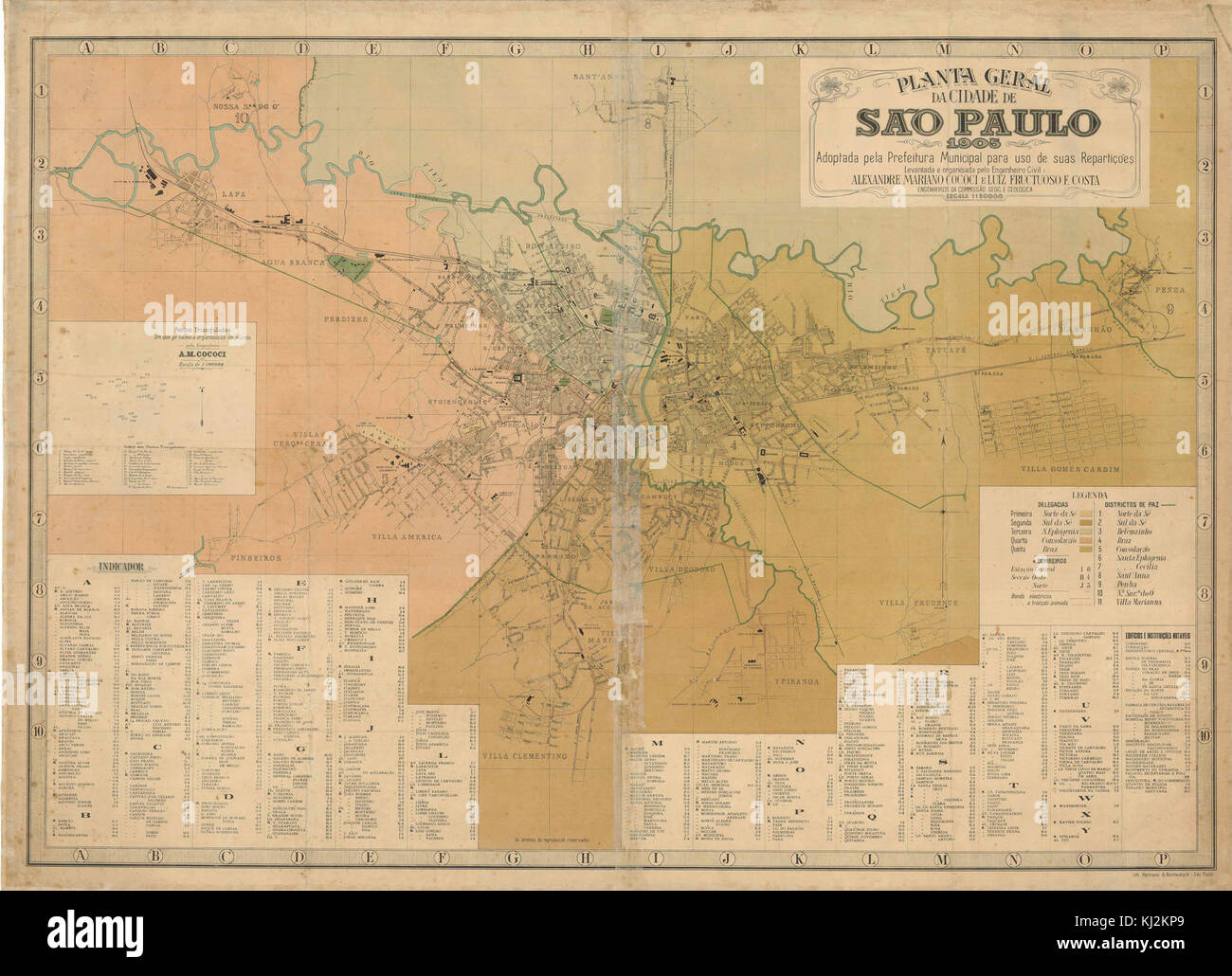 Mapa de SP - 1905 Stock Photo - Alamy