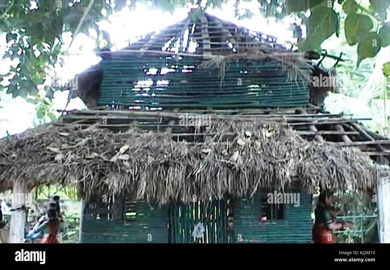 Parnasala - Dilapidated hut with figurines Stock Photo - Alamy