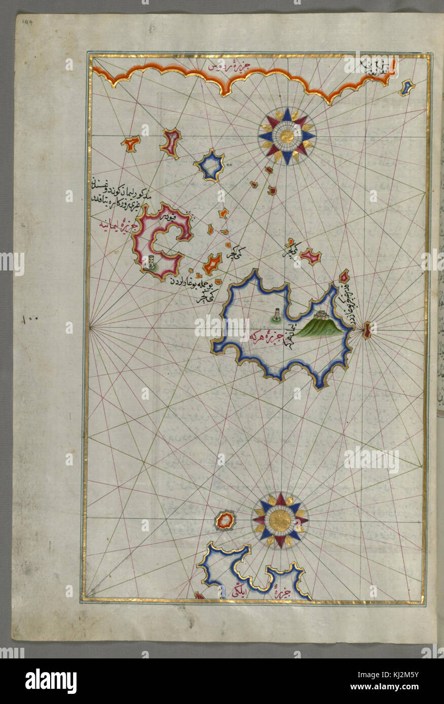 Piri Reis - Map of Chalkis Island Off Rhodes Island - Walters W658104A ...