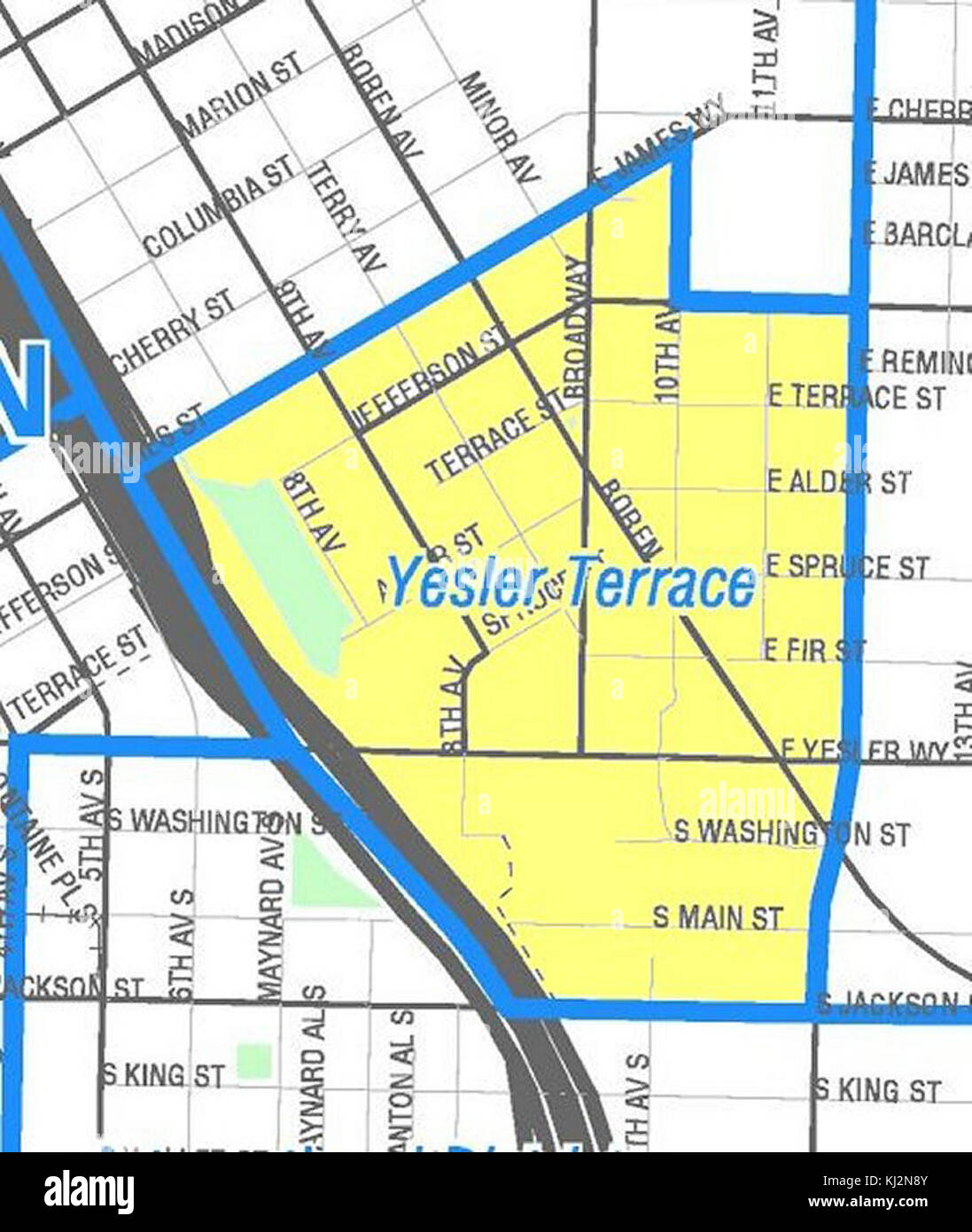 Seattle - Yesler Terrace map Stock Photo - Alamy