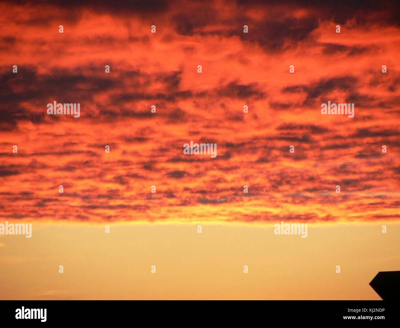 Red clouds fire on sky Stock Photo - Alamy