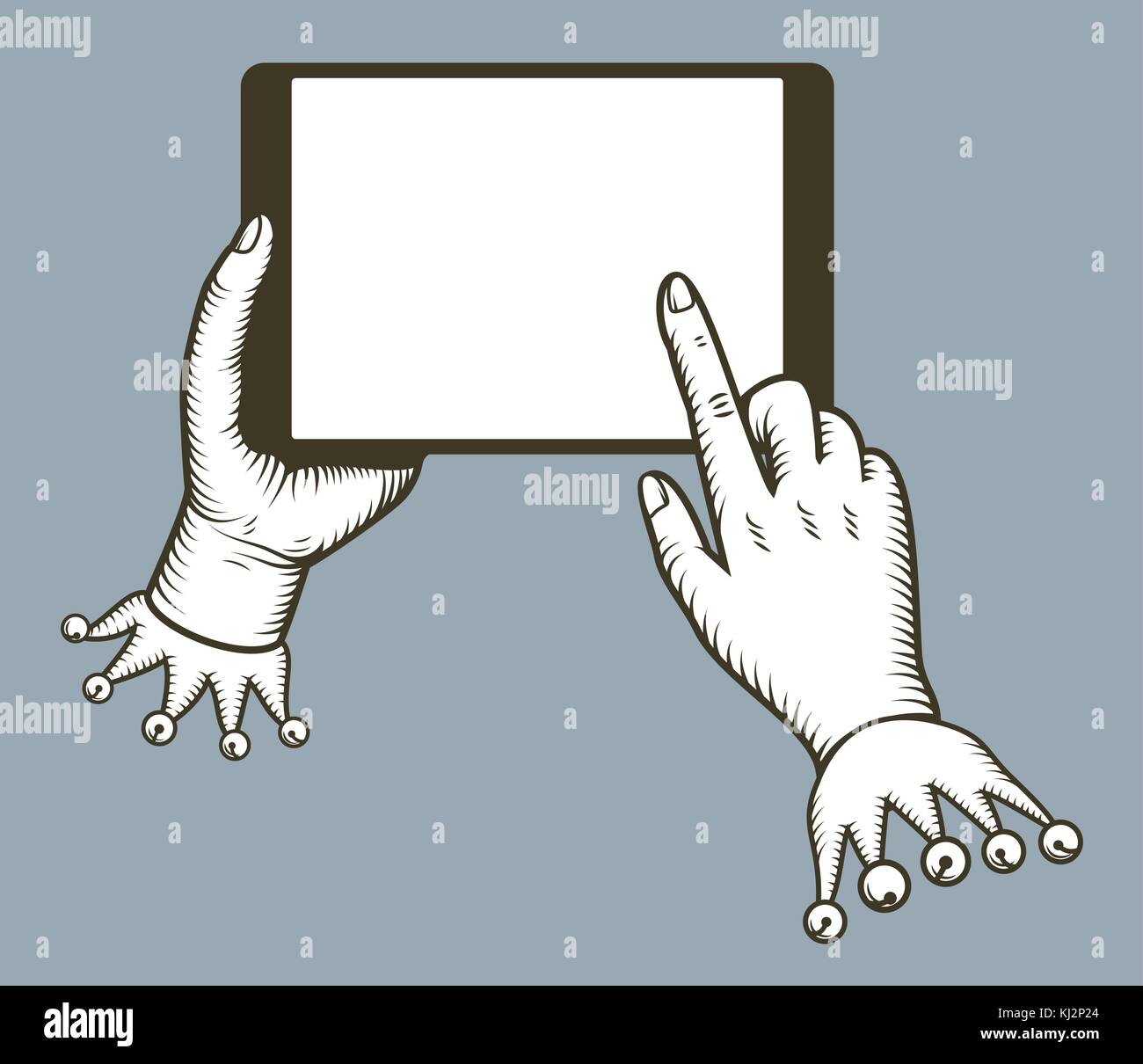 Ipad screen finger Stock Vector Images - Alamy