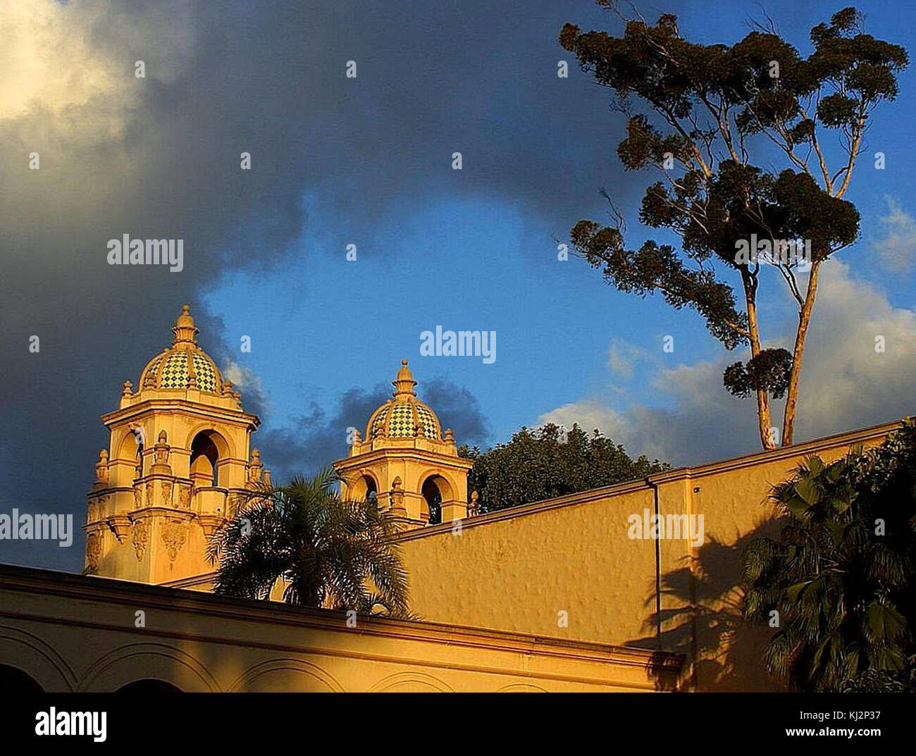 Two towers of buildings Stock Photo - Alamy