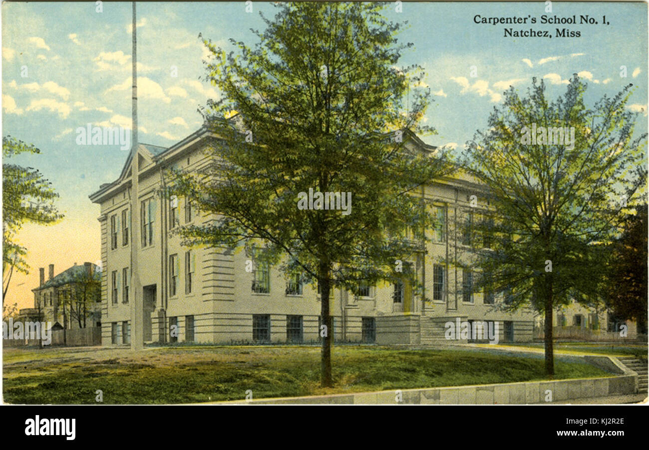 Carpenter School Postcard Stock Photo - Alamy
