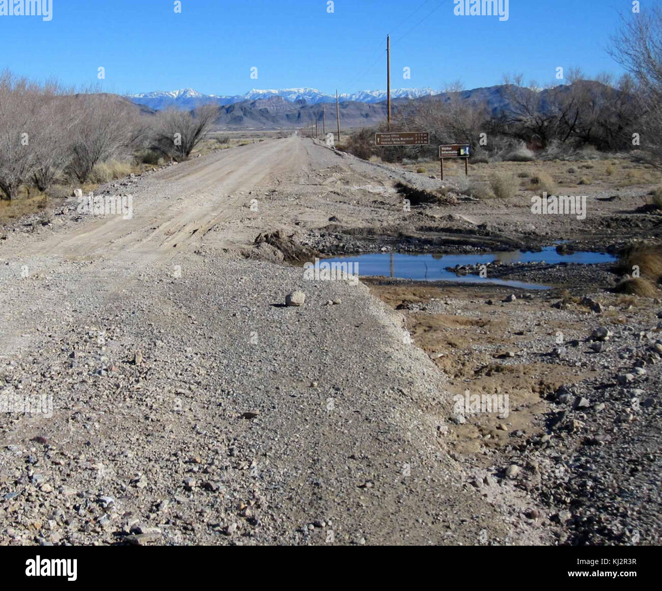 Road washed out by flooding Stock Photo - Alamy