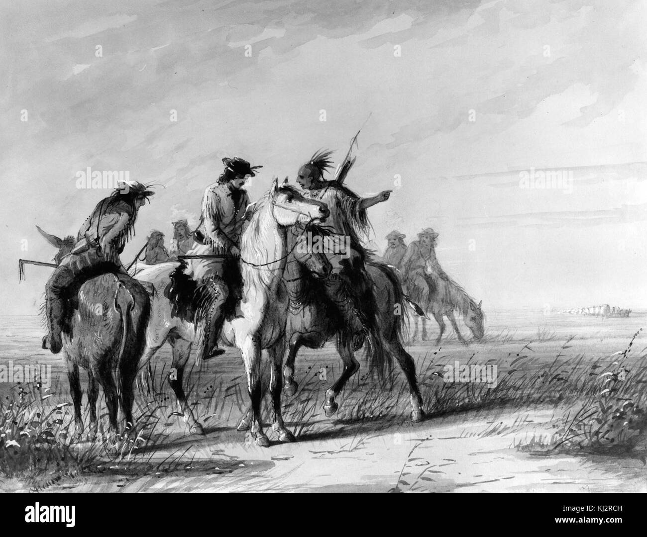 Alfred Jacob Miller - The Indian Certificate - Walters 371940108 Stock ...