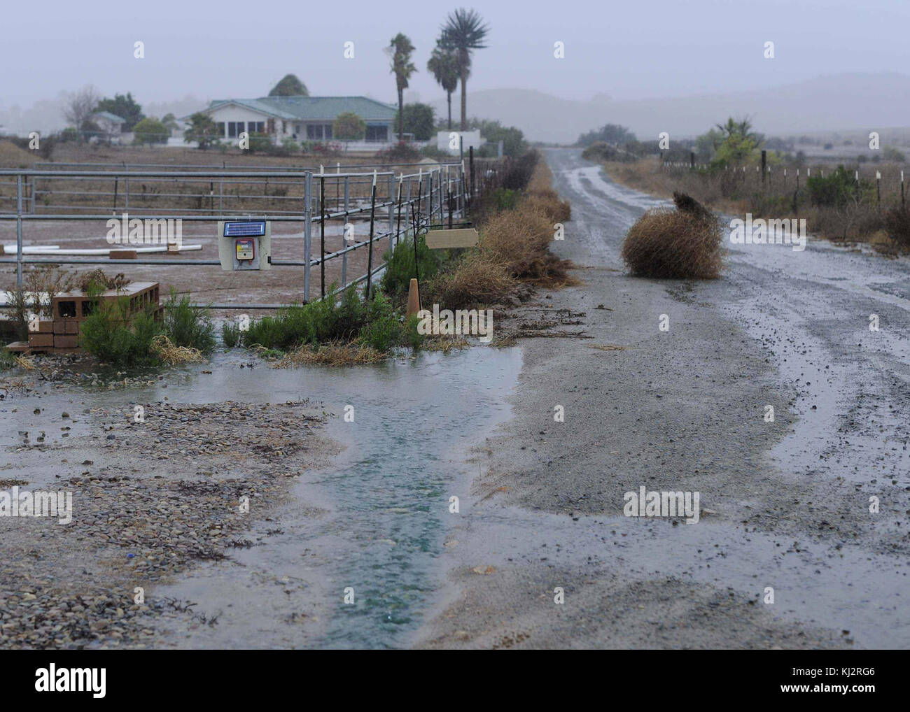 Run off on road Stock Photo - Alamy