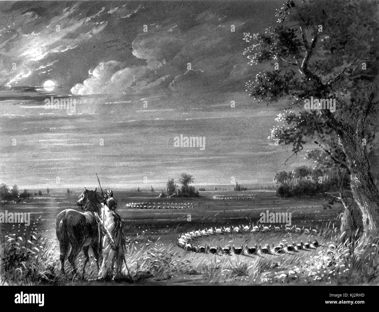 Alfred Jacob Miller - Medicine Circles - Walters 371940117 Stock Photo ...