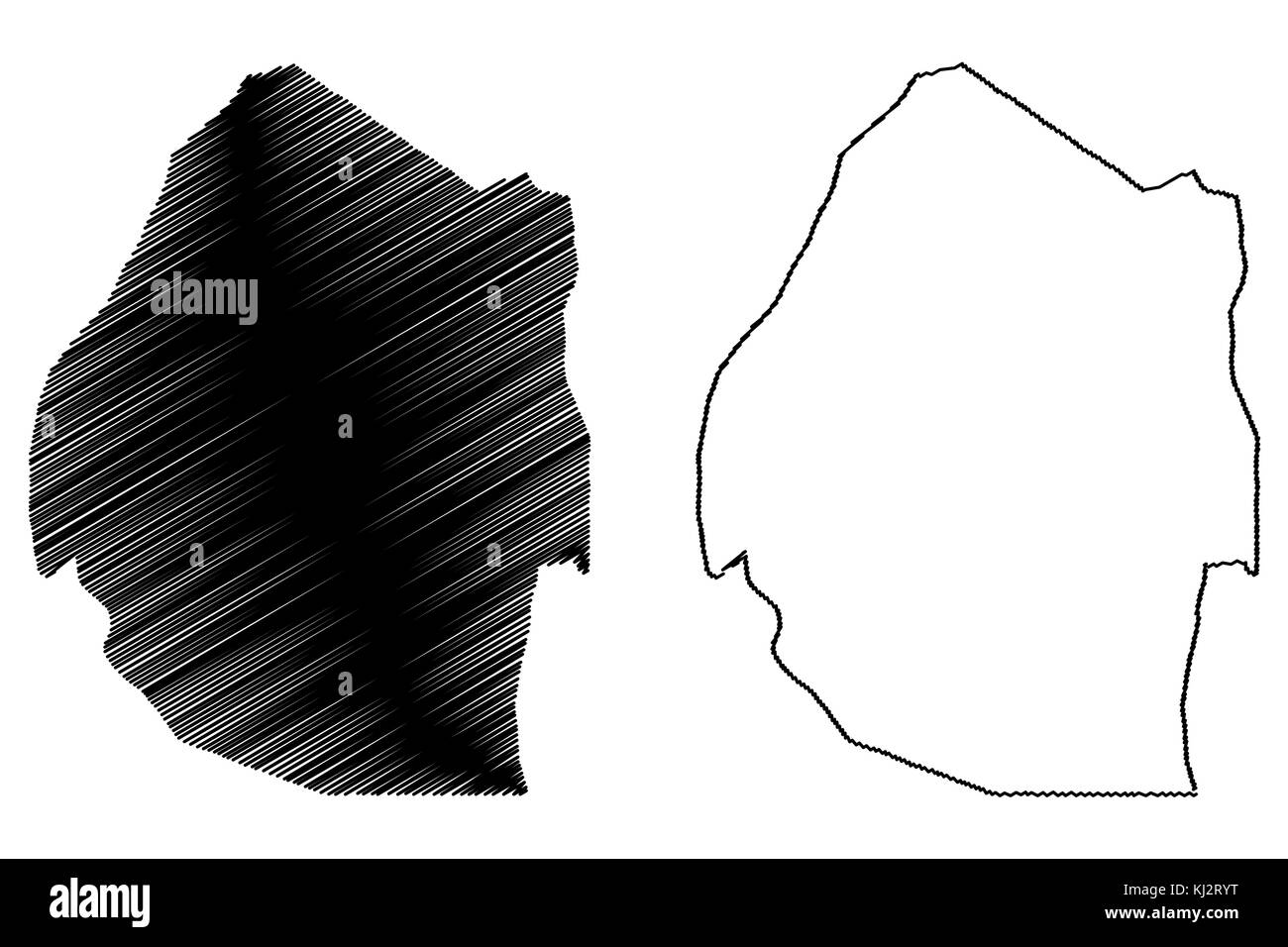 Swaziland map vector illustration, scribble sketch Swaziland Stock ...