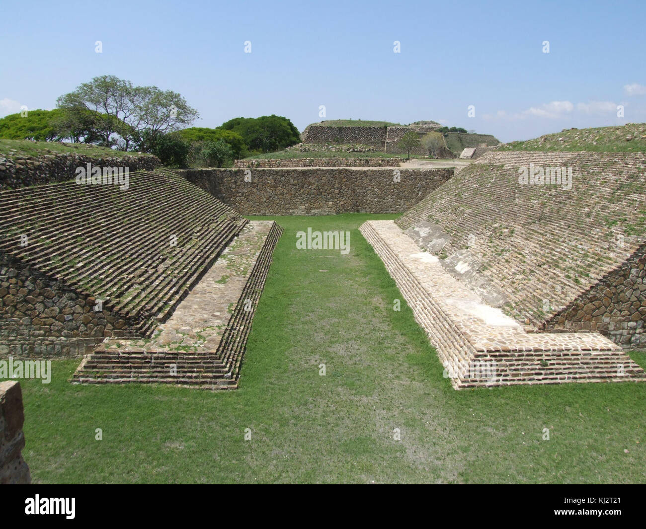 Ball court at monte alban Stock Photo - Alamy