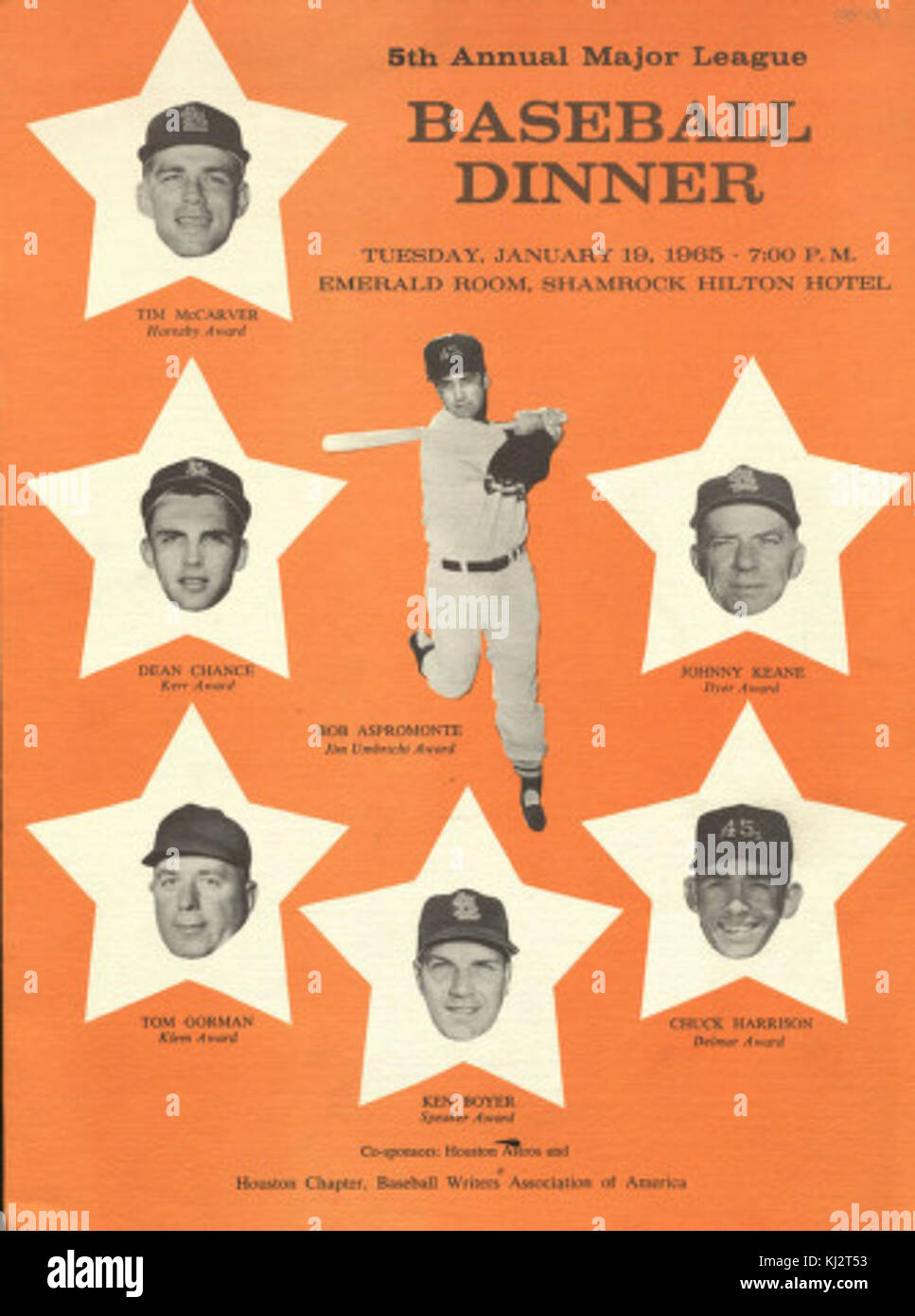 Baseball dinner program and menu Stock Photo - Alamy