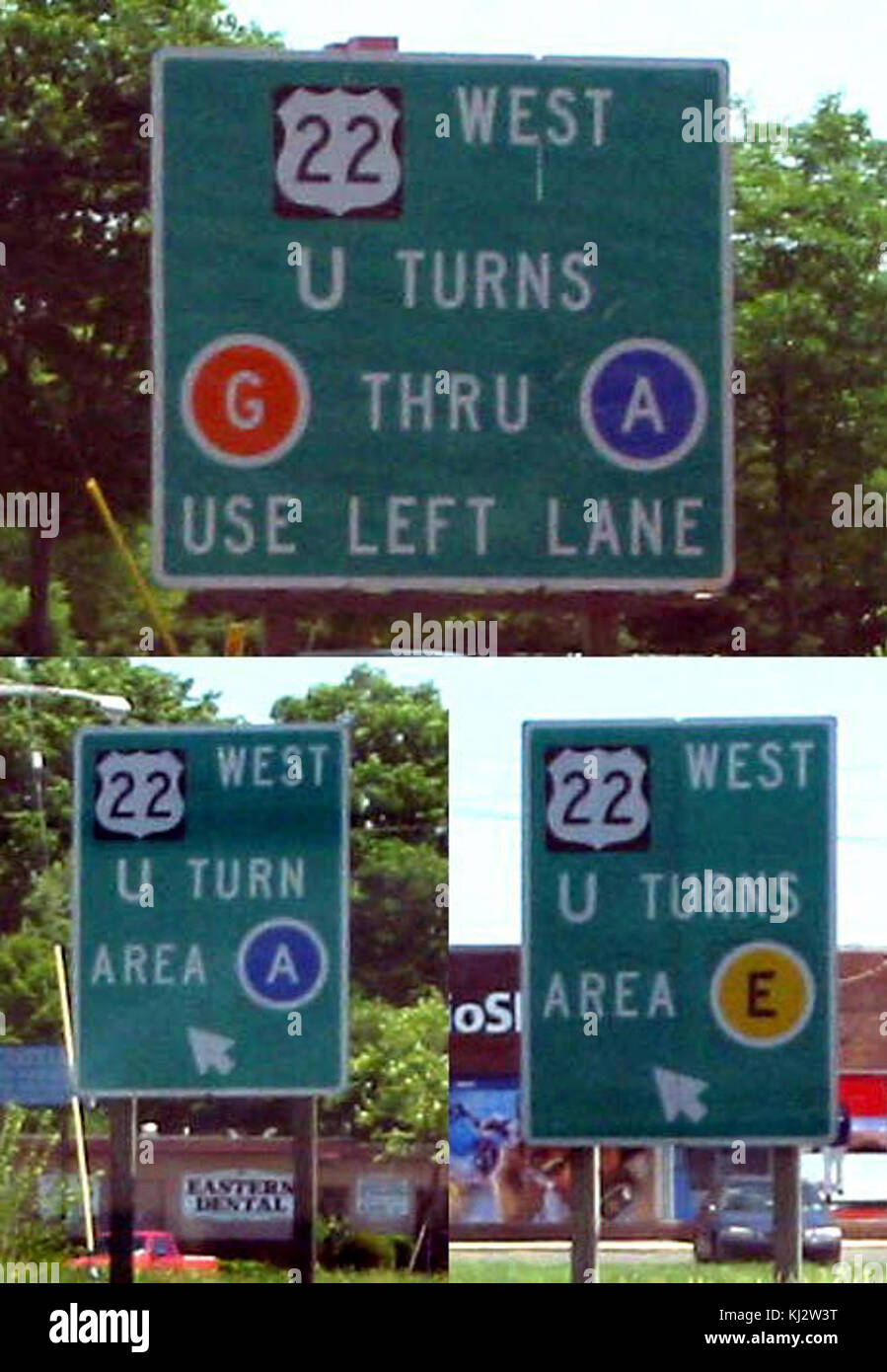US 22 U turns Stock Photo - Alamy