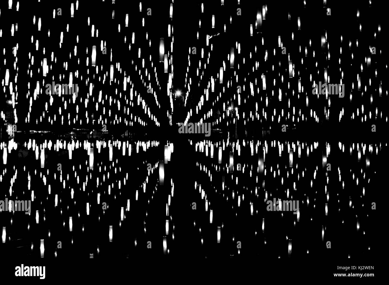 Abstract light installation Stock Photo - Alamy