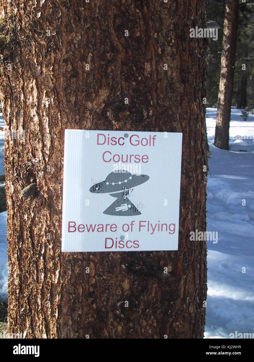 Disk golf sign Stock Photo - Alamy