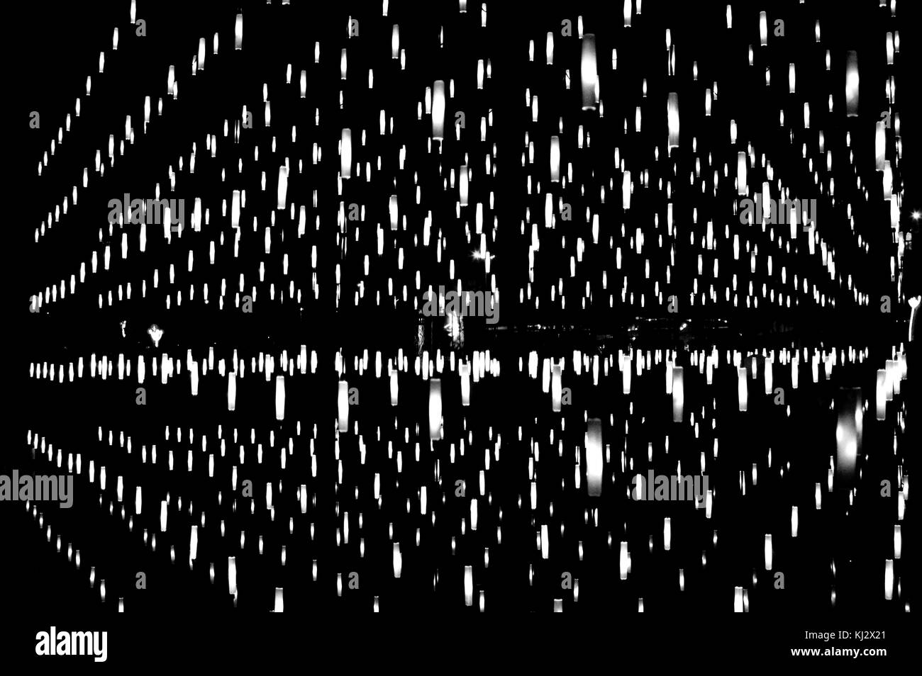 Abstract light installation Stock Photo - Alamy