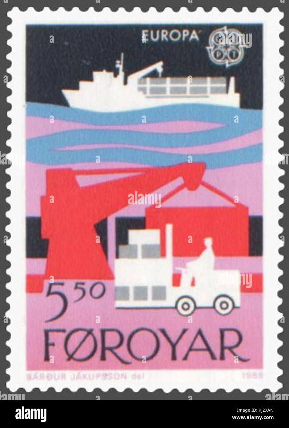 Faroe stamp 161 roll on roll of Stock Photo - Alamy