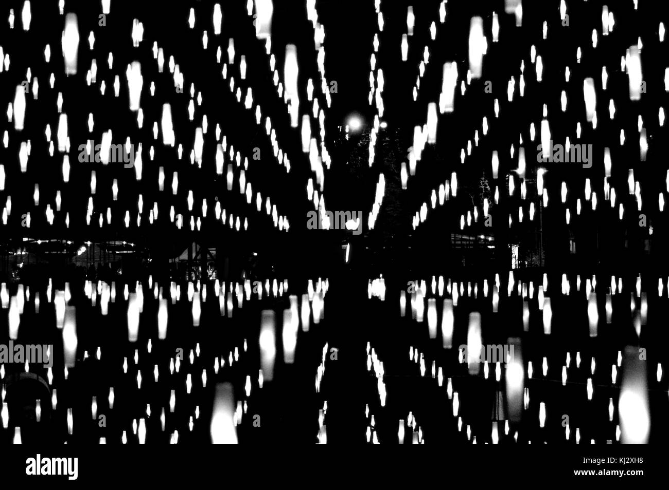 Abstract light installation Stock Photo - Alamy