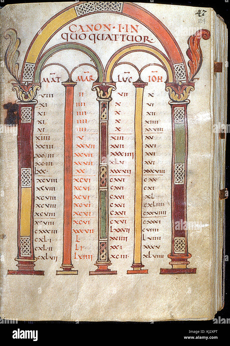 German - Leaf from Gospels - Walters W424R - Open Obverse Stock Photo ...