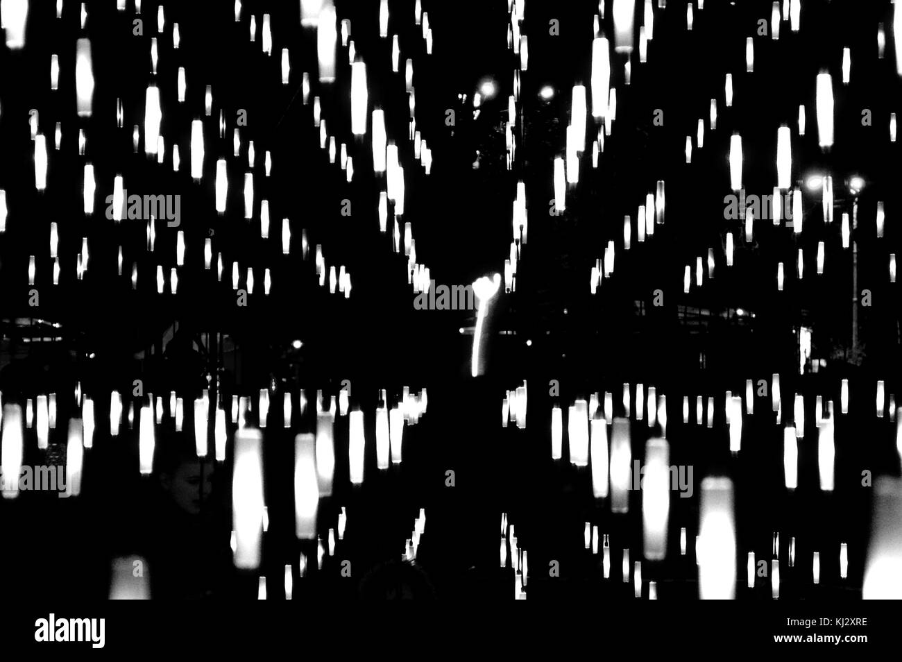 Abstract light installation Stock Photo - Alamy