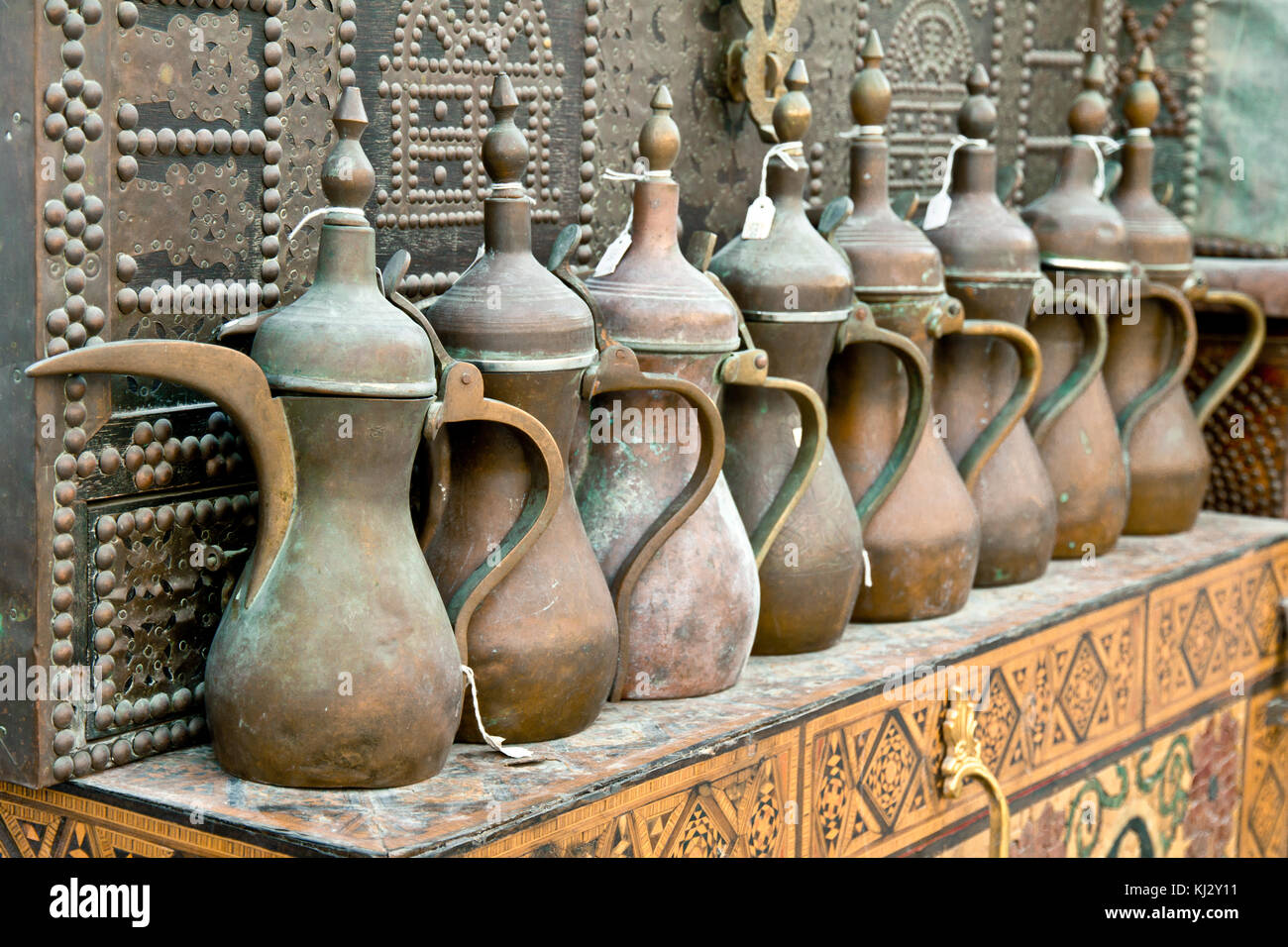 Old traditional arabic pitchers Stock Photo - Alamy