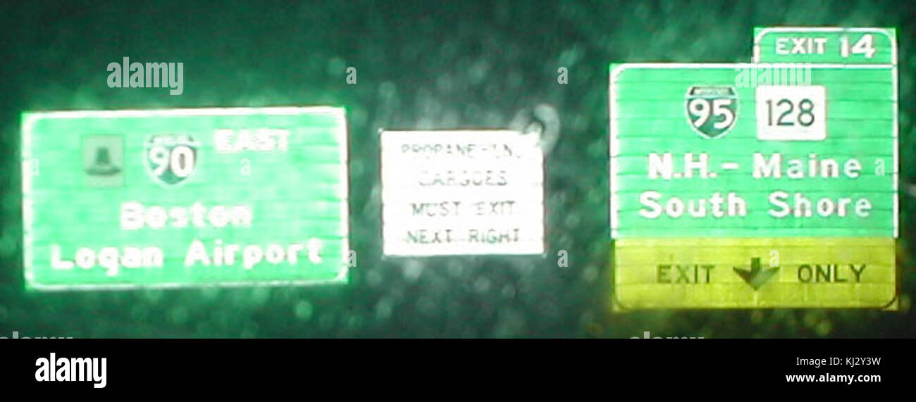 I-90 east at I-95 Stock Photo - Alamy