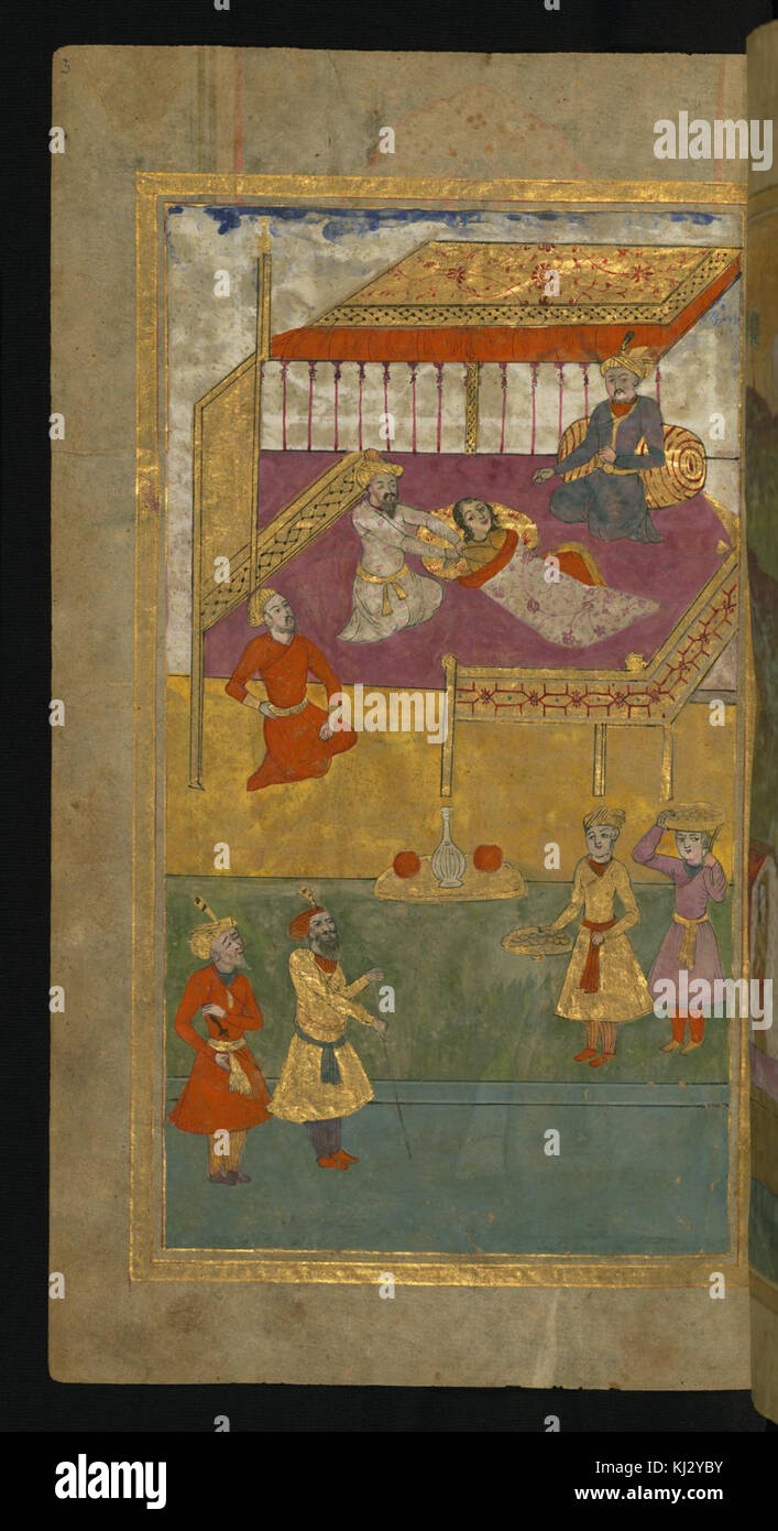 Jalal al-Din Rumi, Maulana - A Court Scene with a Physician Feeling a ...