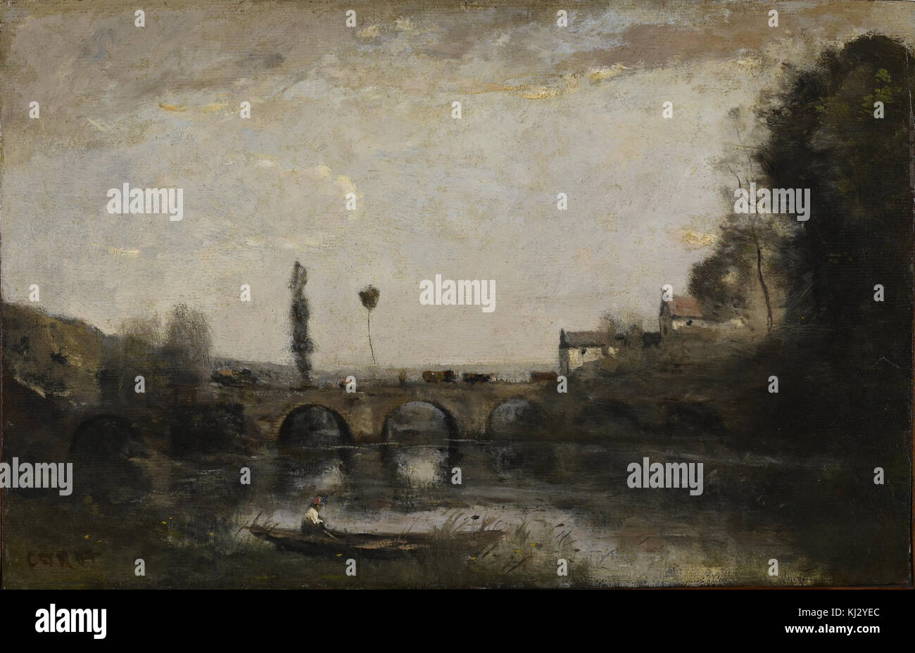 Jean-Baptiste-Camille Corot - Landscape with Bridge - Walters 37152 ...