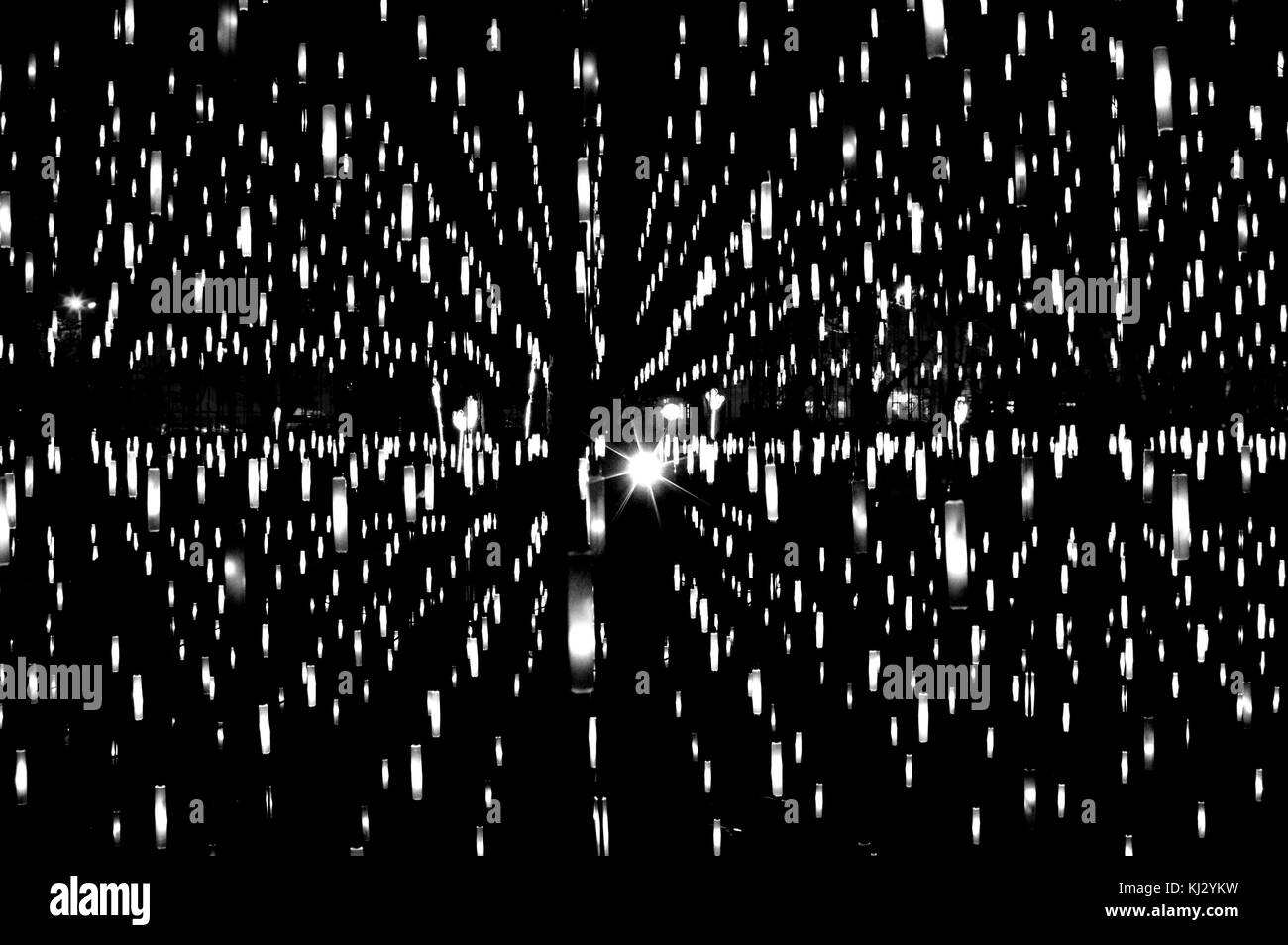 Abstract light installation Stock Photo - Alamy