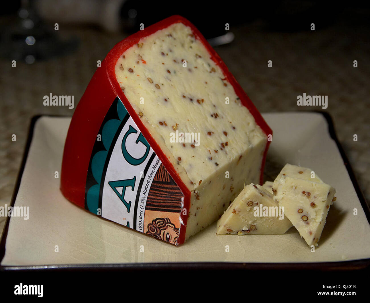 Red Dragon Welsh cheese Stock Photo - Alamy