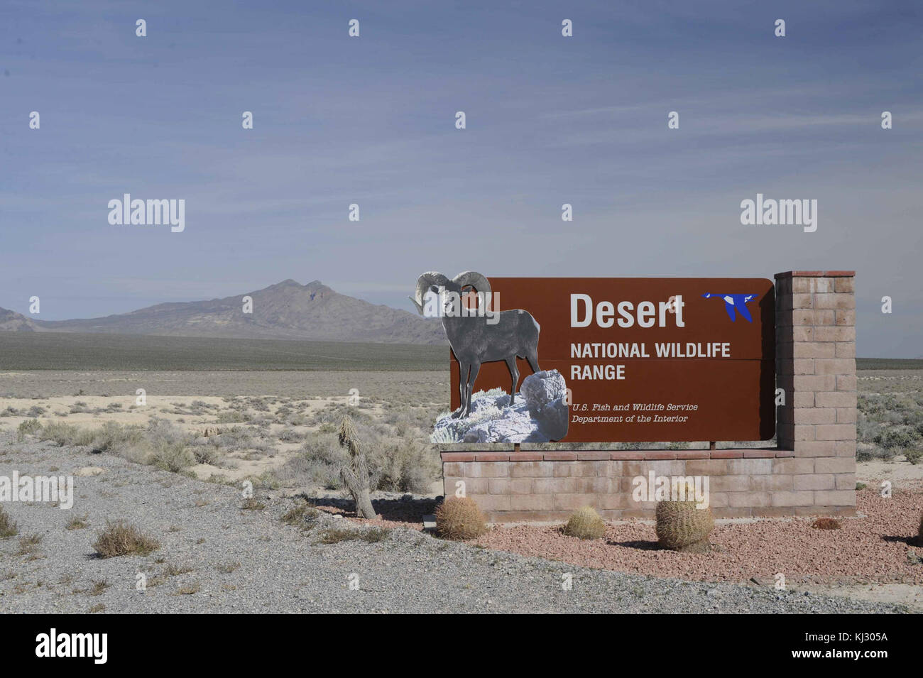 Sign for the desert national reserve Stock Photo - Alamy