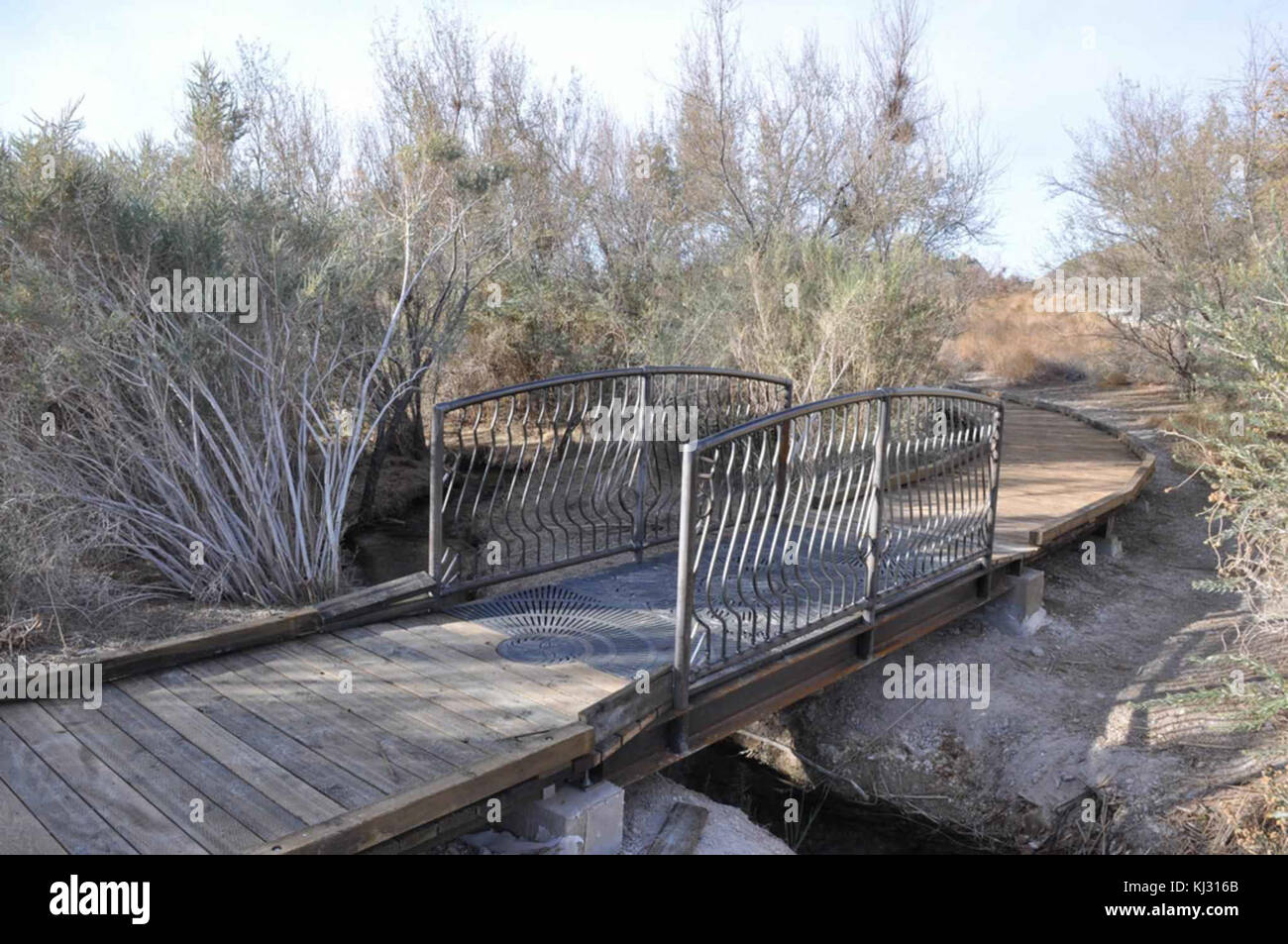 Small bridge with nice hand made iron works Stock Photo - Alamy