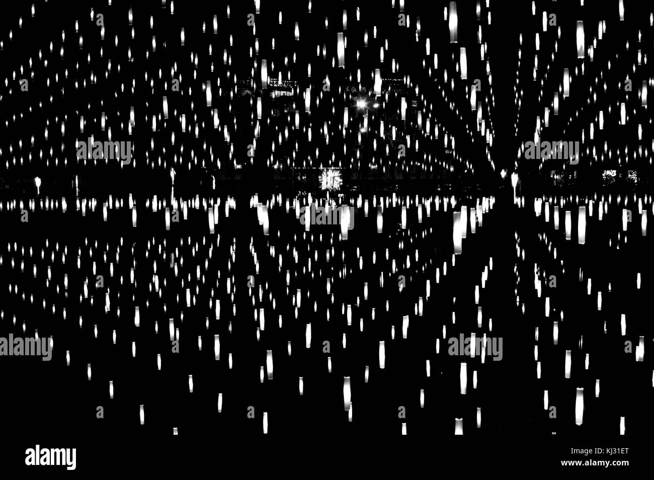 Abstract light installation Stock Photo - Alamy