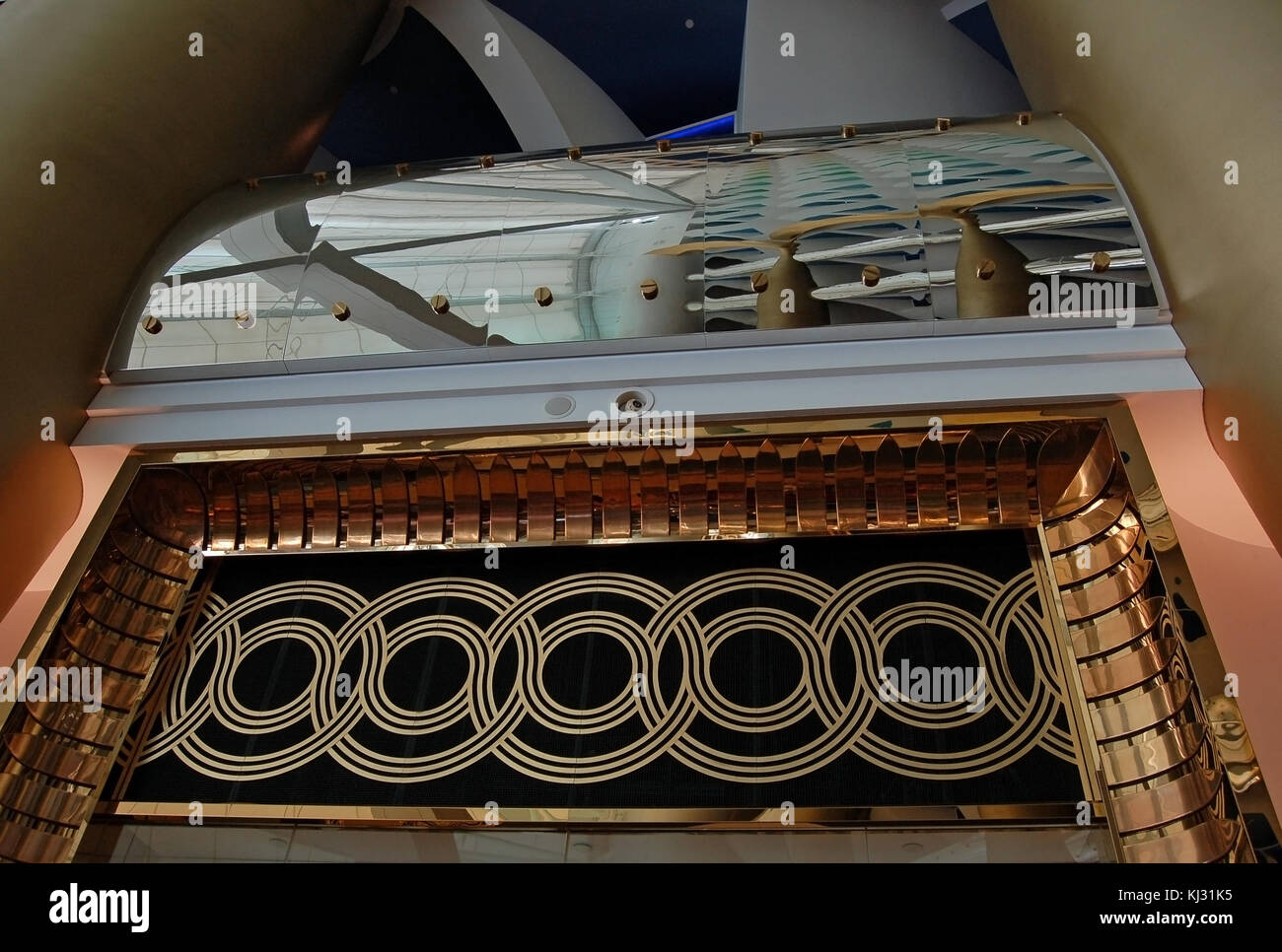 Design Detail in the Mezzanine Lobby of the Burj al Arab Hotel, Dubai ...