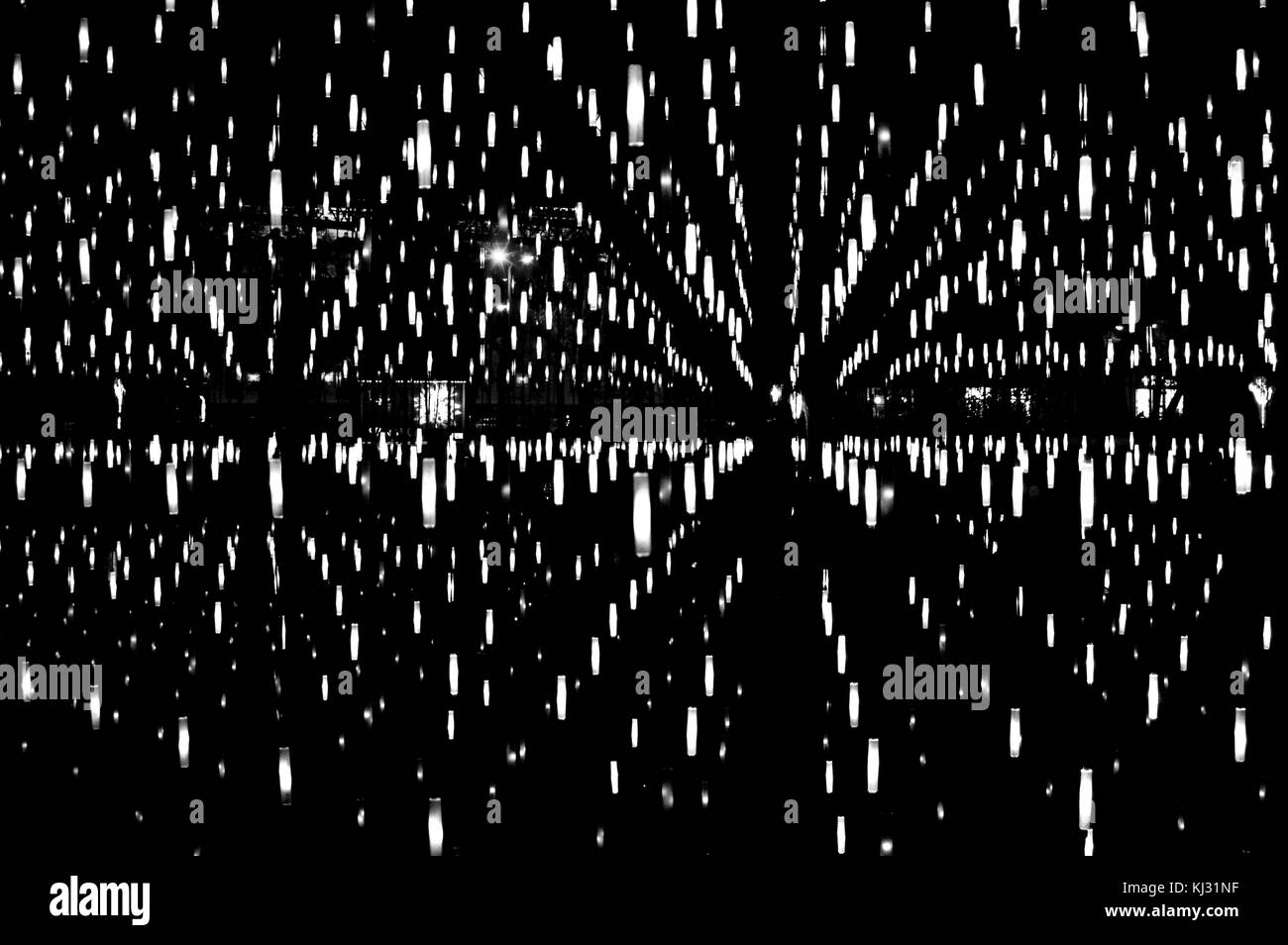 Abstract light installation Stock Photo - Alamy