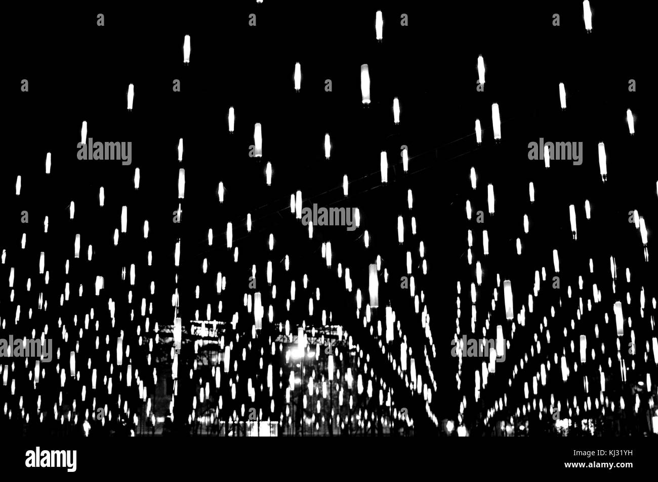Abstract light installation Stock Photo - Alamy