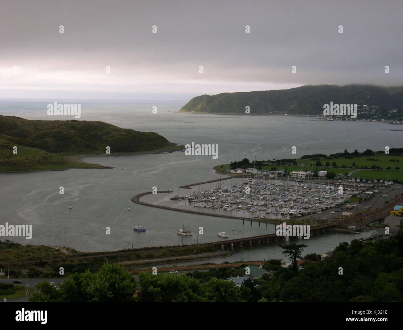 Porirua New Zealand harbour entrance Stock Photo - Alamy
