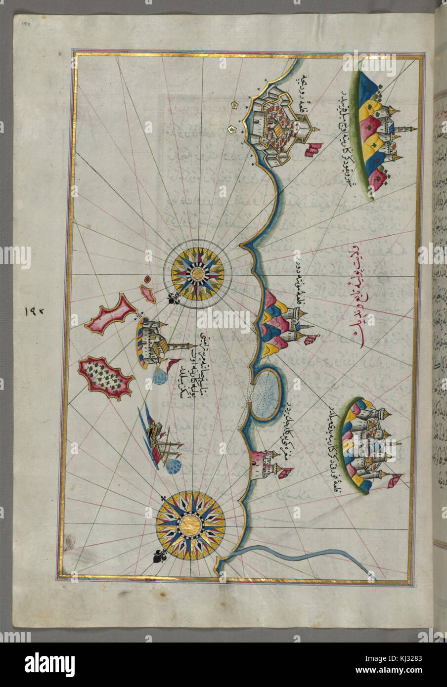 Piri Reis - Map of the Italian Coast Between Termoli and Peschici ...