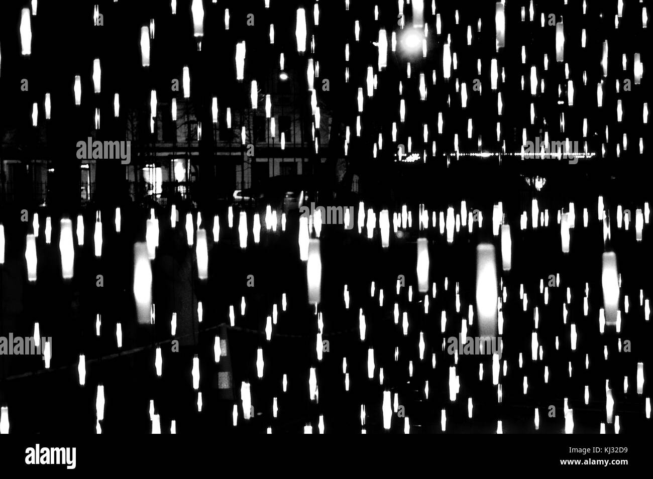 Abstract light installation Stock Photo - Alamy
