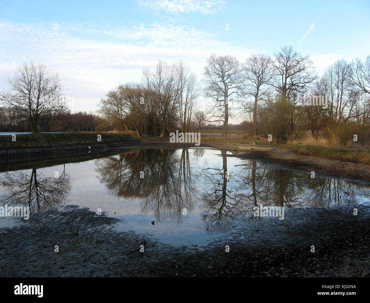 Silt in pond Stock Photo - Alamy