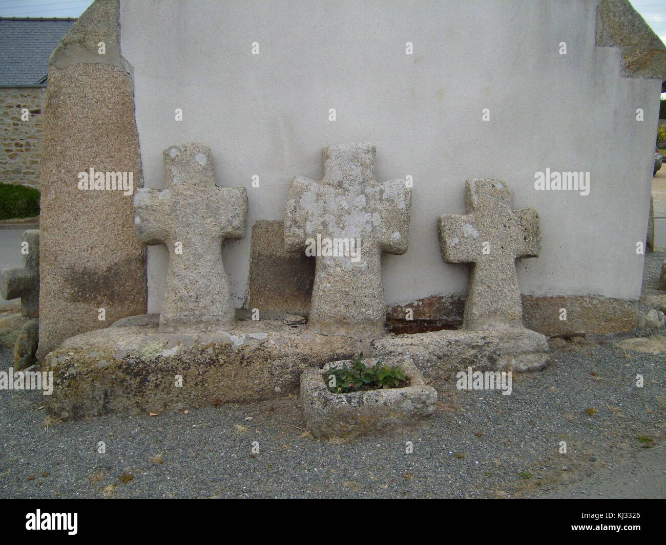 Stone church crosses Stock Photo - Alamy